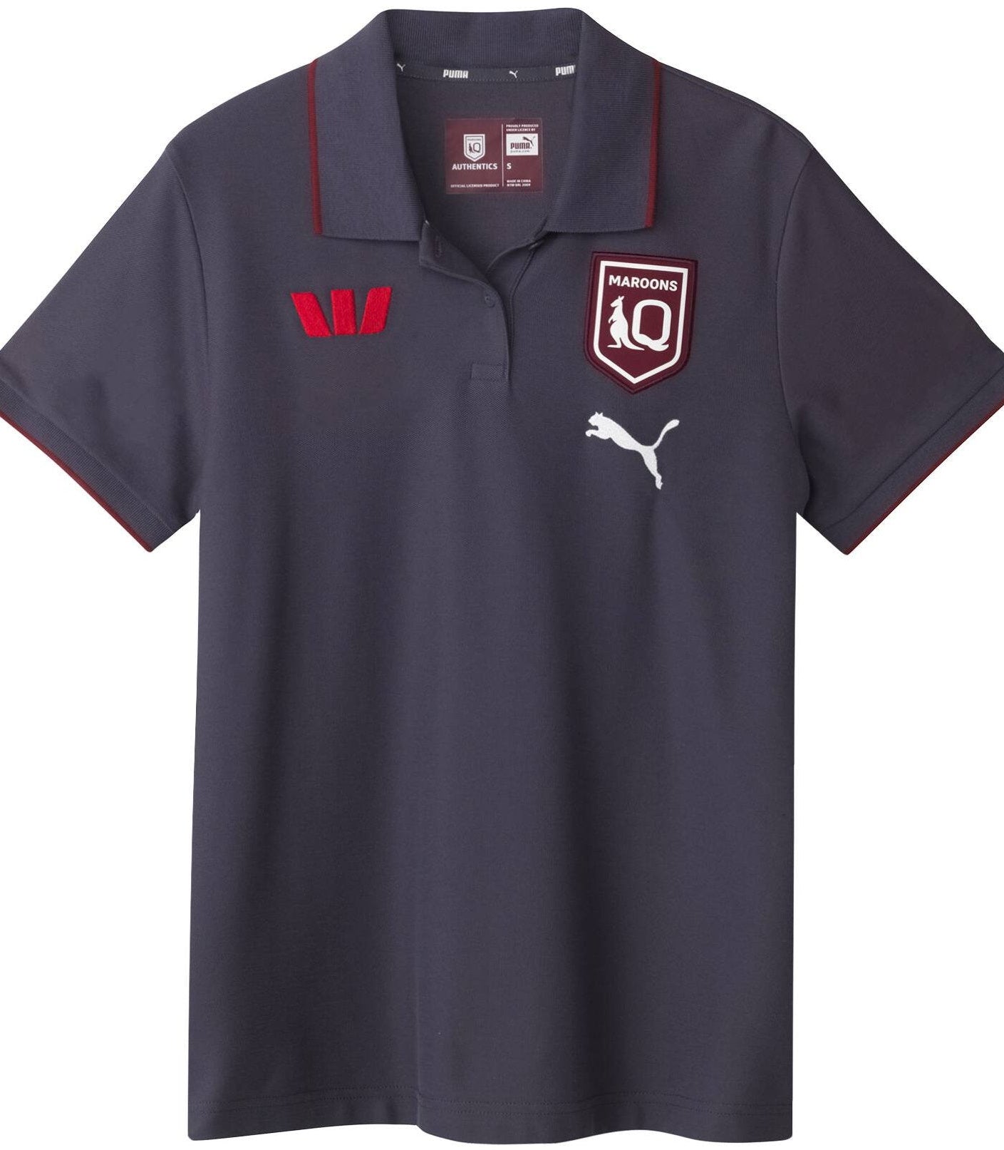 QLD Maroons 2026 State of Origin Mens Grey Team Polo Shirt | 78717201 ...