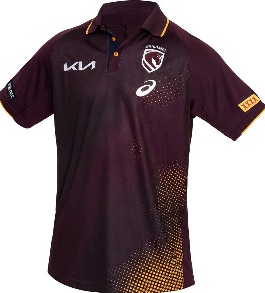Brisbane Broncos 2026 NRL Mens Maroon Training Polo Shirt | 2111C348 ...