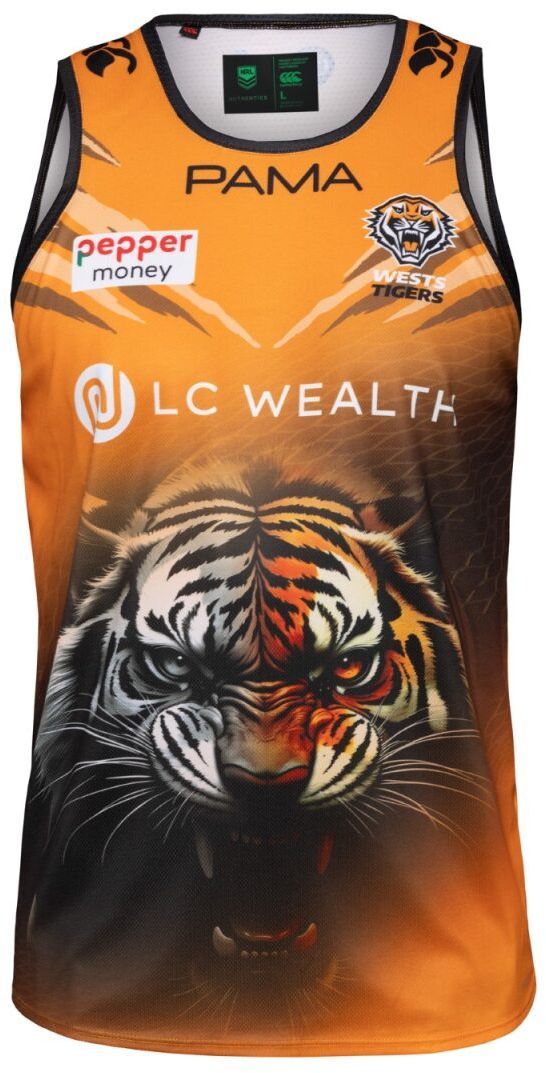 Wests Tigers 2026 NRL Mens Training Singlet | QA009902 | Savvy Supporter
