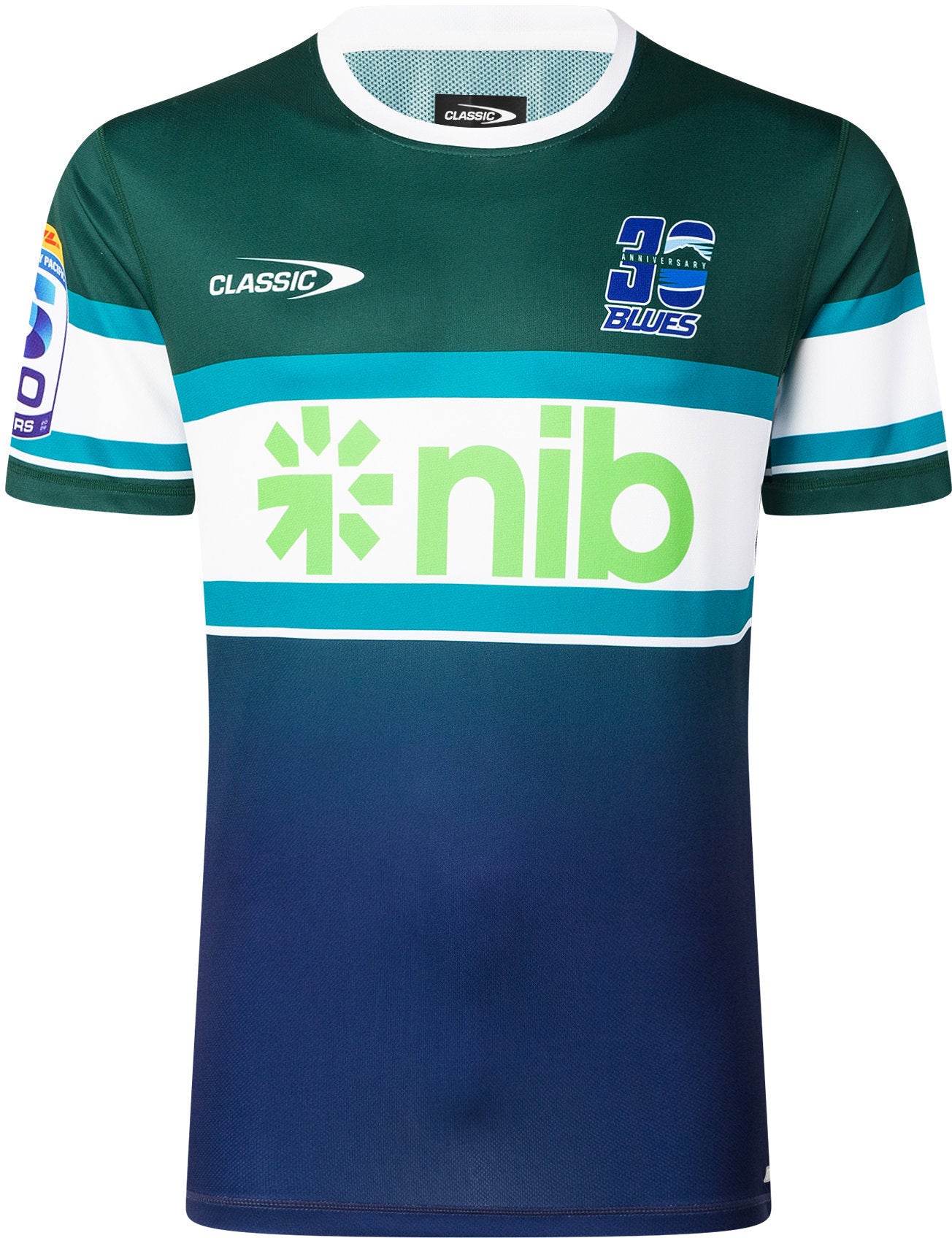 Auckland Blues 2026 Rugby Union Mens Green Training Shirt | BU26MT3 ...