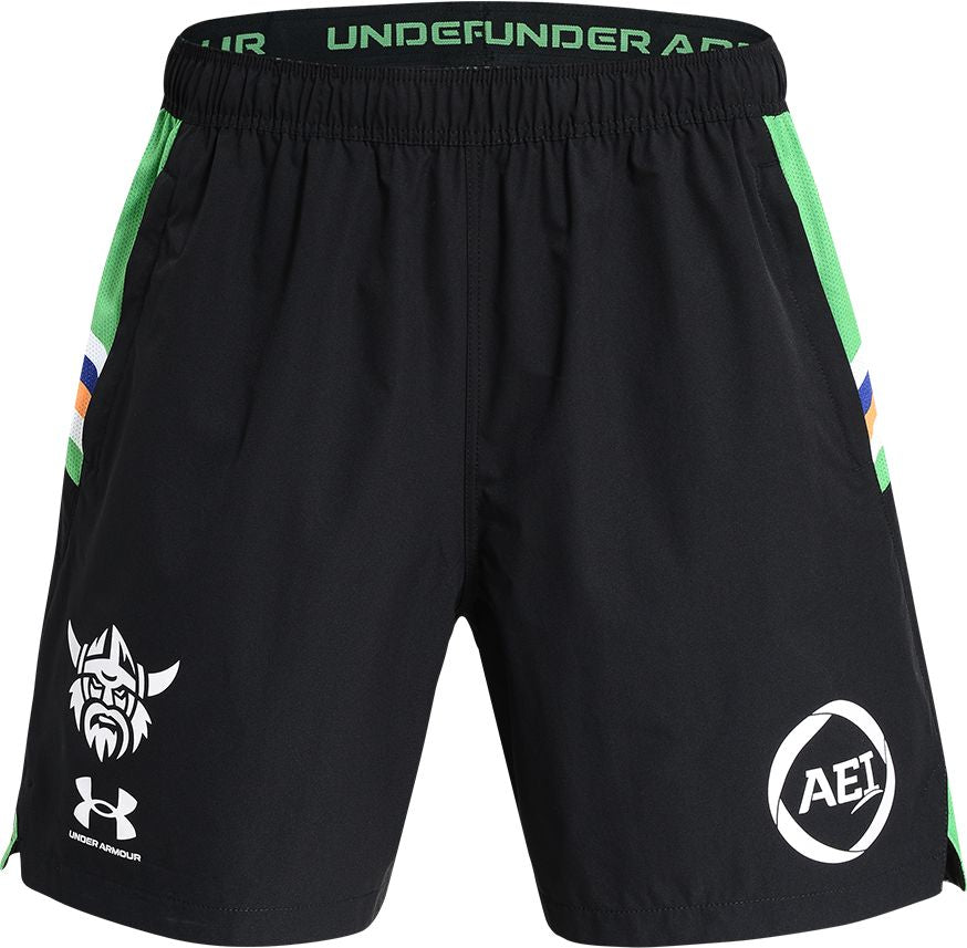 Canberra Raiders 2026 NRL Mens Black Training Gym Shorts | CR26SHO05M ...