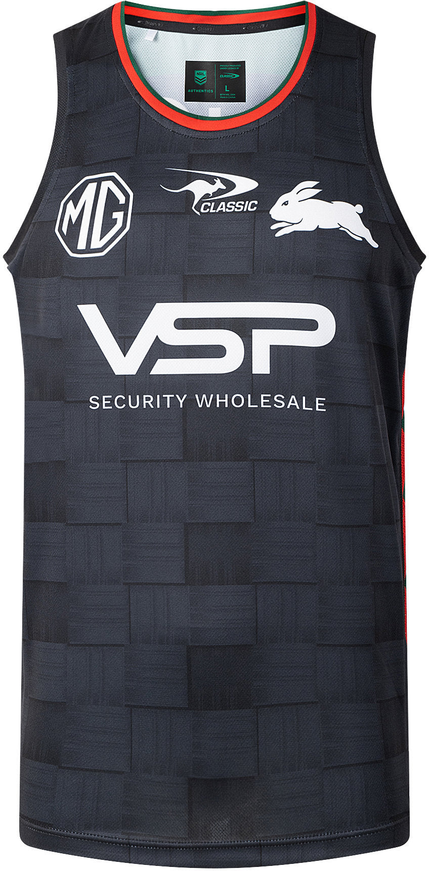 South Sydney Rabbitohs 2026 NRL Mens Black Training Singlet | SS26MSI2 ...